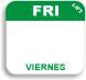 1" x 1" Durable Day of the Week Date Labels®